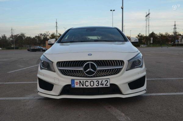 White Mercedes-Benz CLA 180 2015 in Siauliai, with an engine capacity of 1.60 L and mileage of 351 thousand km for 12500 €, photo 2 on AUTOMOTO.COM.LV