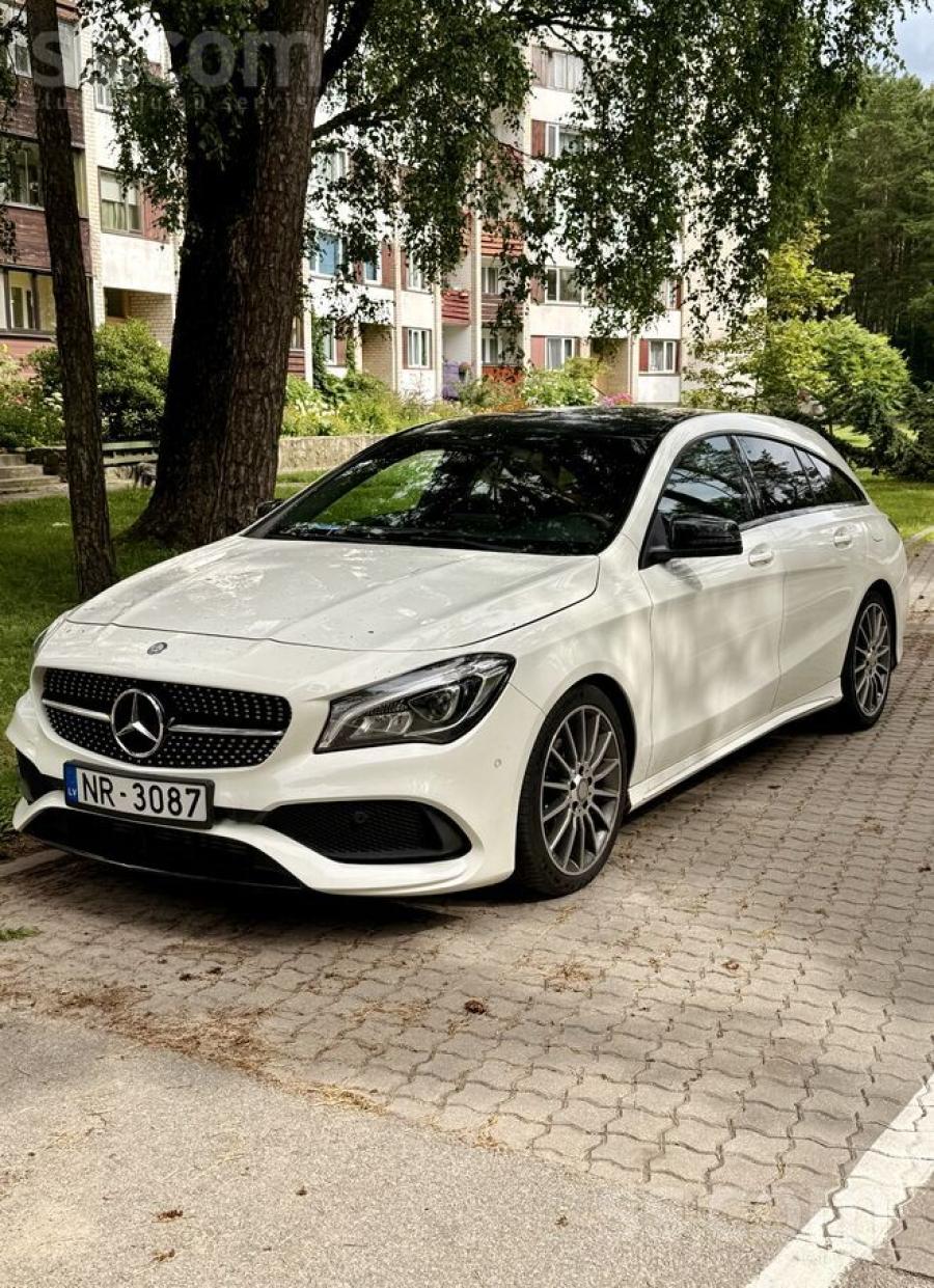 White Mercedes-Benz CLA 180 2017 in Jurmala, with an engine capacity of 1.50 L and mileage of 189 thousand km for 13700 €, photo 1 on AUTOMOTO.COM.LV