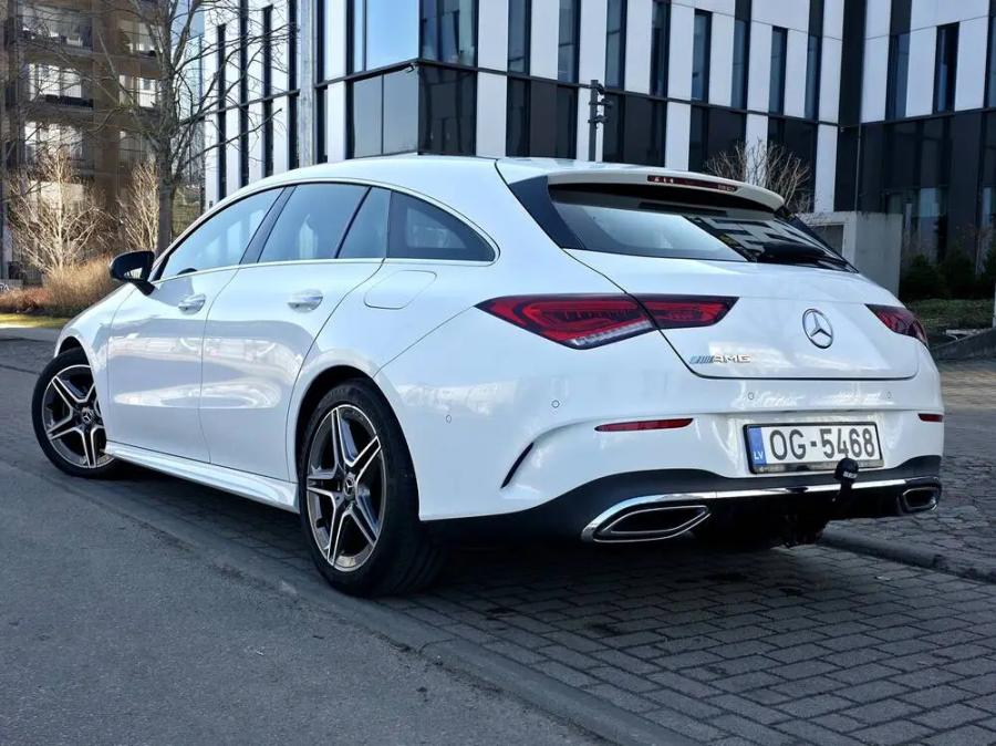 White Mercedes-Benz CLA 180 2020 in Riga, with an engine capacity of 1.40 L and mileage of 201 thousand km for 16490 €, photo 8 on AUTOMOTO.COM.LV