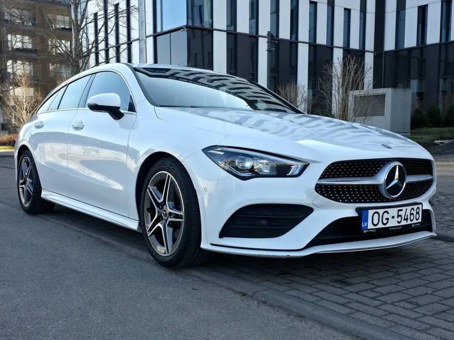 White Mercedes-Benz CLA 180 2020 in Riga, with an engine capacity of 1.40 L and mileage of 201 thousand km for 16490 €, photo 38 on AUTOMOTO.COM.LV
