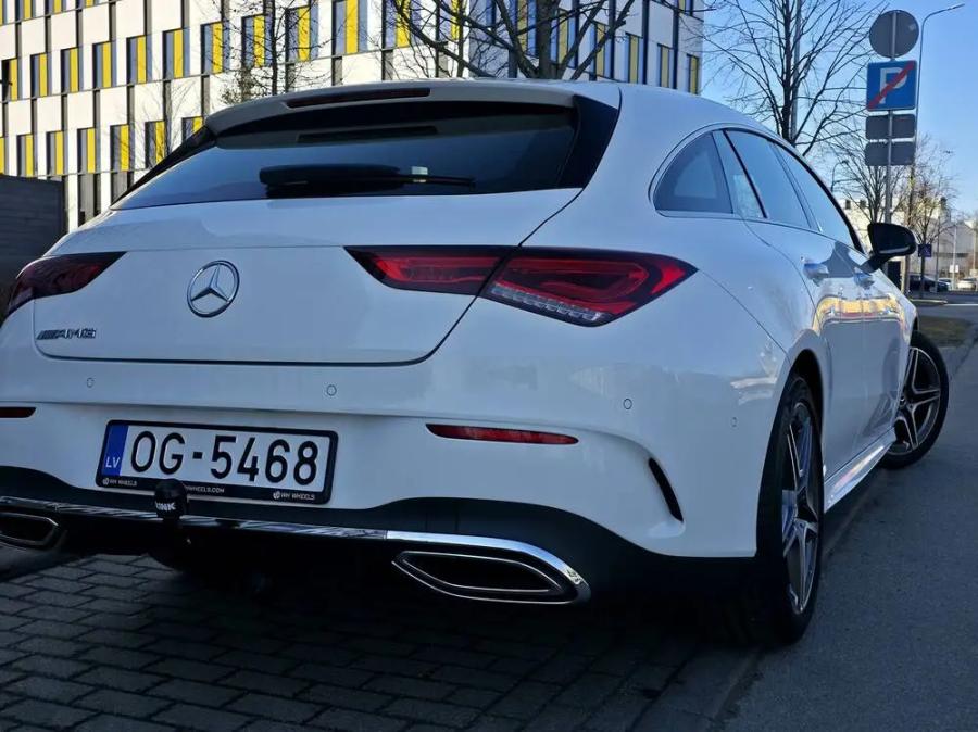 White Mercedes-Benz CLA 180 2020 in Riga, with an engine capacity of 1.40 L and mileage of 201 thousand km for 16490 €, photo 44 on AUTOMOTO.COM.LV