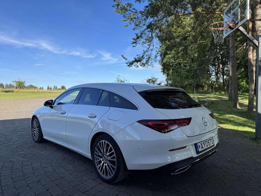 White Mercedes-Benz CLA 180 2020 in Utena, with an engine capacity of 1.46 L and mileage of 214 thousand km for 16500 €, photo 5 on AUTOMOTO.COM.LV