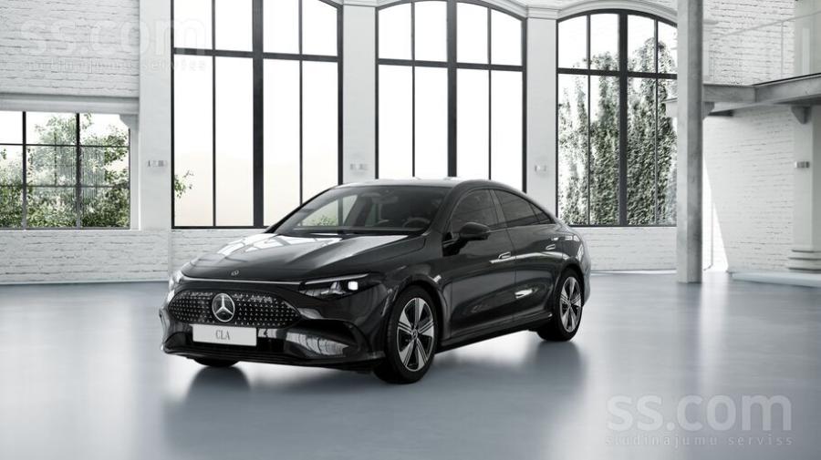 Black Mercedes-Benz CLA 200 2026 in Riga, with an engine capacity of 2.00 L and mileage of 7 thousand km for 49900 €, photo 1 on AUTOMOTO.COM.LV
