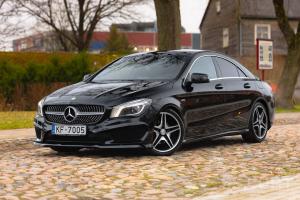 Black Mercedes-Benz CLA 200 2013 in Jelgava, with an engine capacity of 1.60 L and mileage of 220 thousand km for 13300 €, photo  on AUTOMOTO.COM.LV
