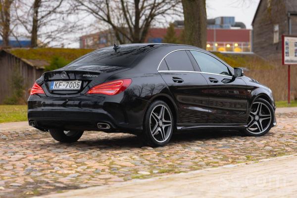 Black Mercedes-Benz CLA 200 2013 in Jelgava, with an engine capacity of 1.60 L and mileage of 220 thousand km for 13300 €, photo 5 on AUTOMOTO.COM.LV