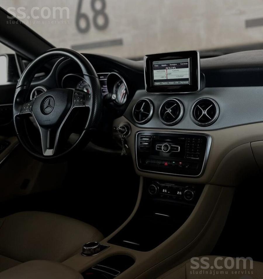 Black Mercedes-Benz CLA 200 2013 in Riga, with an engine capacity of 1.60 L and mileage of 184 thousand km for 14200 €, photo 12 on AUTOMOTO.COM.LV