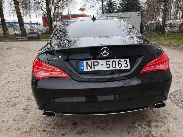 Black Mercedes-Benz CLA 200 2015 in Riga, with an engine capacity of 2.20 L and mileage of 0 thousand km for 8700 €, photo 5 on AUTOMOTO.COM.LV