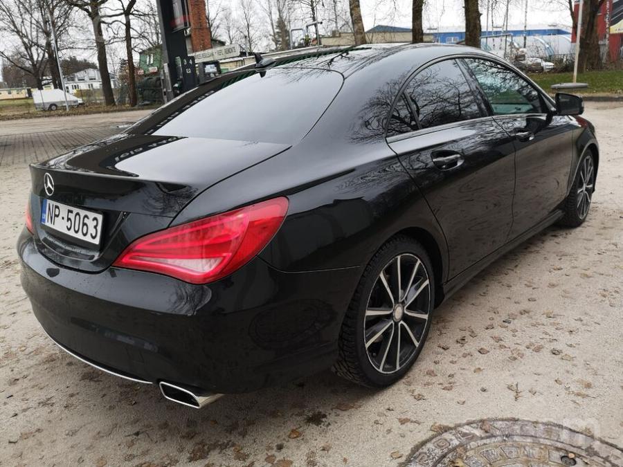 Black Mercedes-Benz CLA 200 2015 in Riga, with an engine capacity of 2.20 L and mileage of 0 thousand km for 8700 €, photo 6 on AUTOMOTO.COM.LV