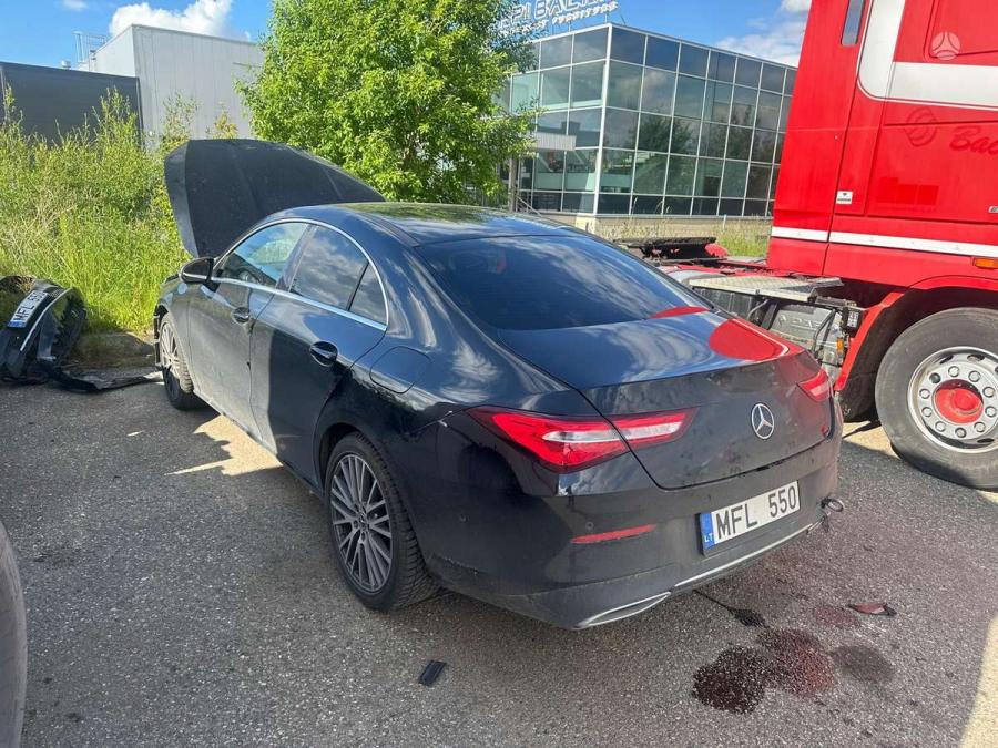 Black Mercedes-Benz CLA 200 2019 in Kaunas, with an engine capacity of 2.00 L and mileage of 142 thousand km for 12900 €, photo 13 on AUTOMOTO.COM.LV