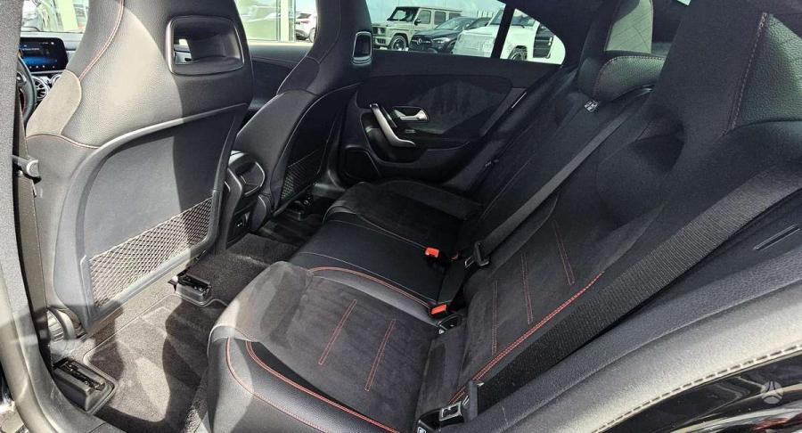 Black Mercedes-Benz CLA 200 2021 in Klaipeda, with an engine capacity of 1.33 L and mileage of 42 thousand km for 27500 €, photo 29 on AUTOMOTO.COM.LV