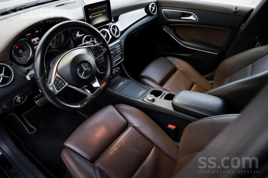 Black Mercedes-Benz CLA 200 2016 in Riga, with an engine capacity of 1.60 L and mileage of 193 thousand km for 12300 €, photo 12 on AUTOMOTO.COM.LV