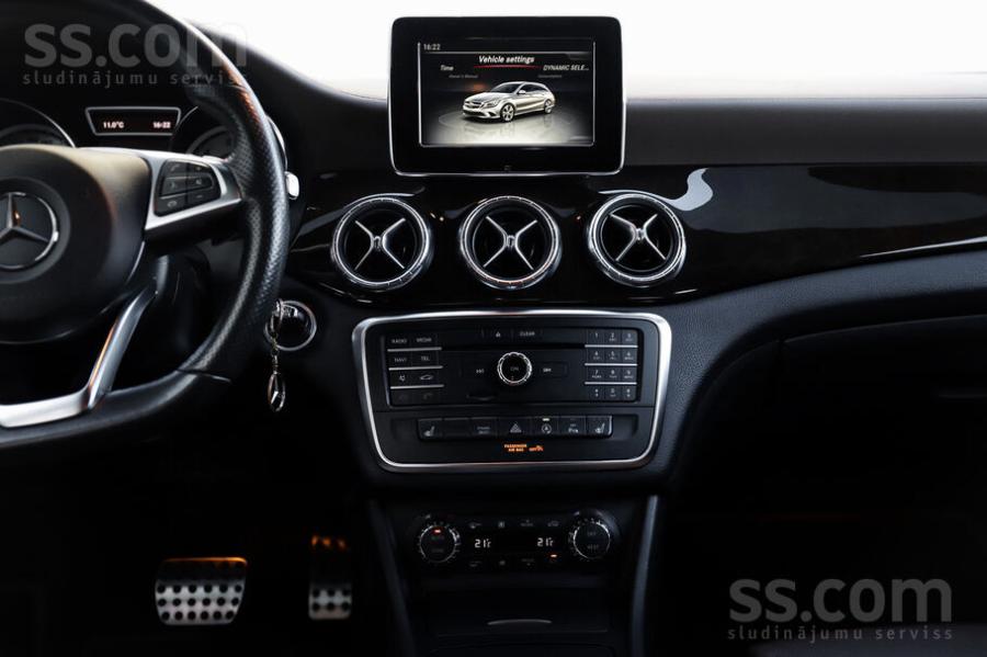 Black Mercedes-Benz CLA 200 2016 in Riga, with an engine capacity of 1.60 L and mileage of 193 thousand km for 12300 €, photo 15 on AUTOMOTO.COM.LV