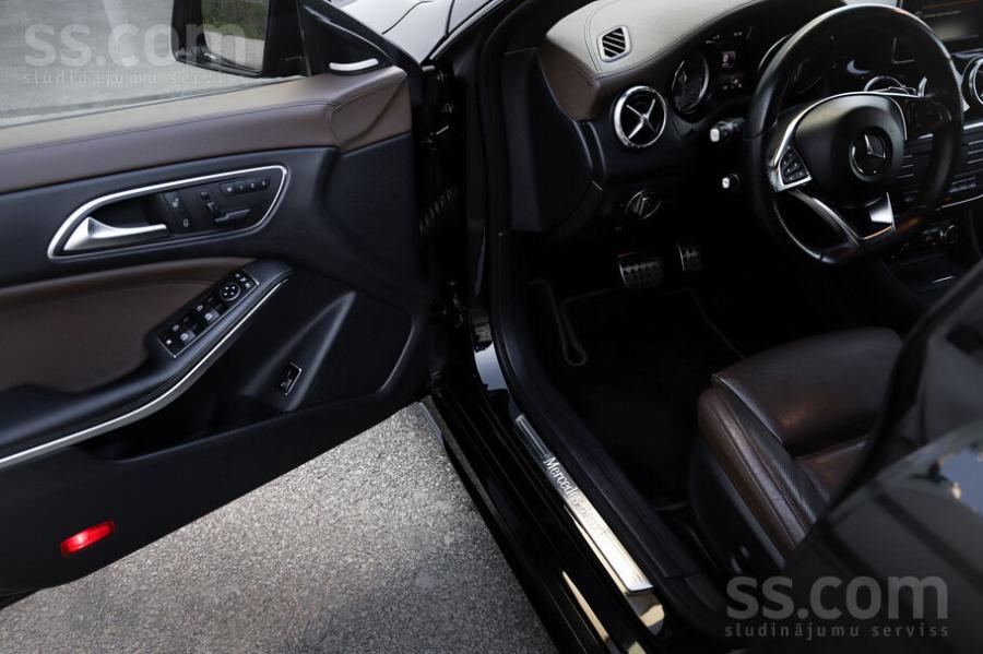 Black Mercedes-Benz CLA 200 2016 in Riga, with an engine capacity of 1.60 L and mileage of 193 thousand km for 11700 €, photo 7 on AUTOMOTO.COM.LV