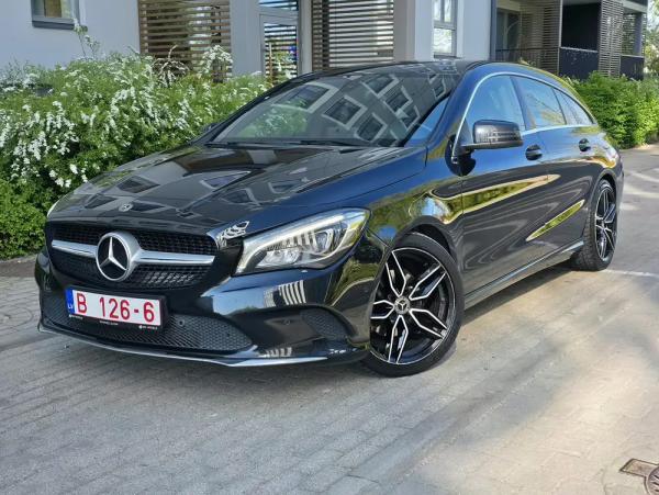 Black Mercedes-Benz CLA 200 2019 in Riga, with an engine capacity of 2.10 L and mileage of 196 thousand km for 12790 €, photo 1 on AUTOMOTO.COM.LV