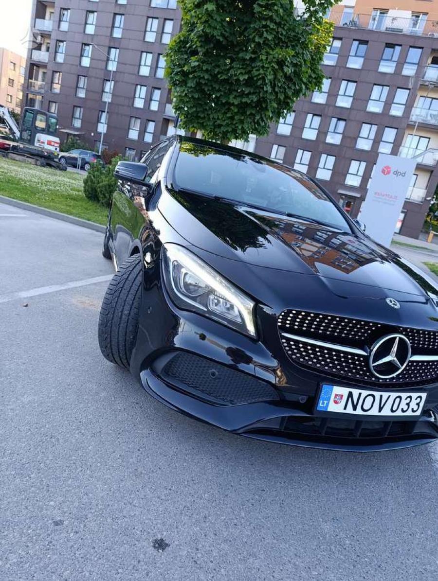 Black Mercedes-Benz CLA 200 2019 in Vilnius, with an engine capacity of 2.14 L and mileage of 268 thousand km for 13599 €, photo 5 on AUTOMOTO.COM.LV