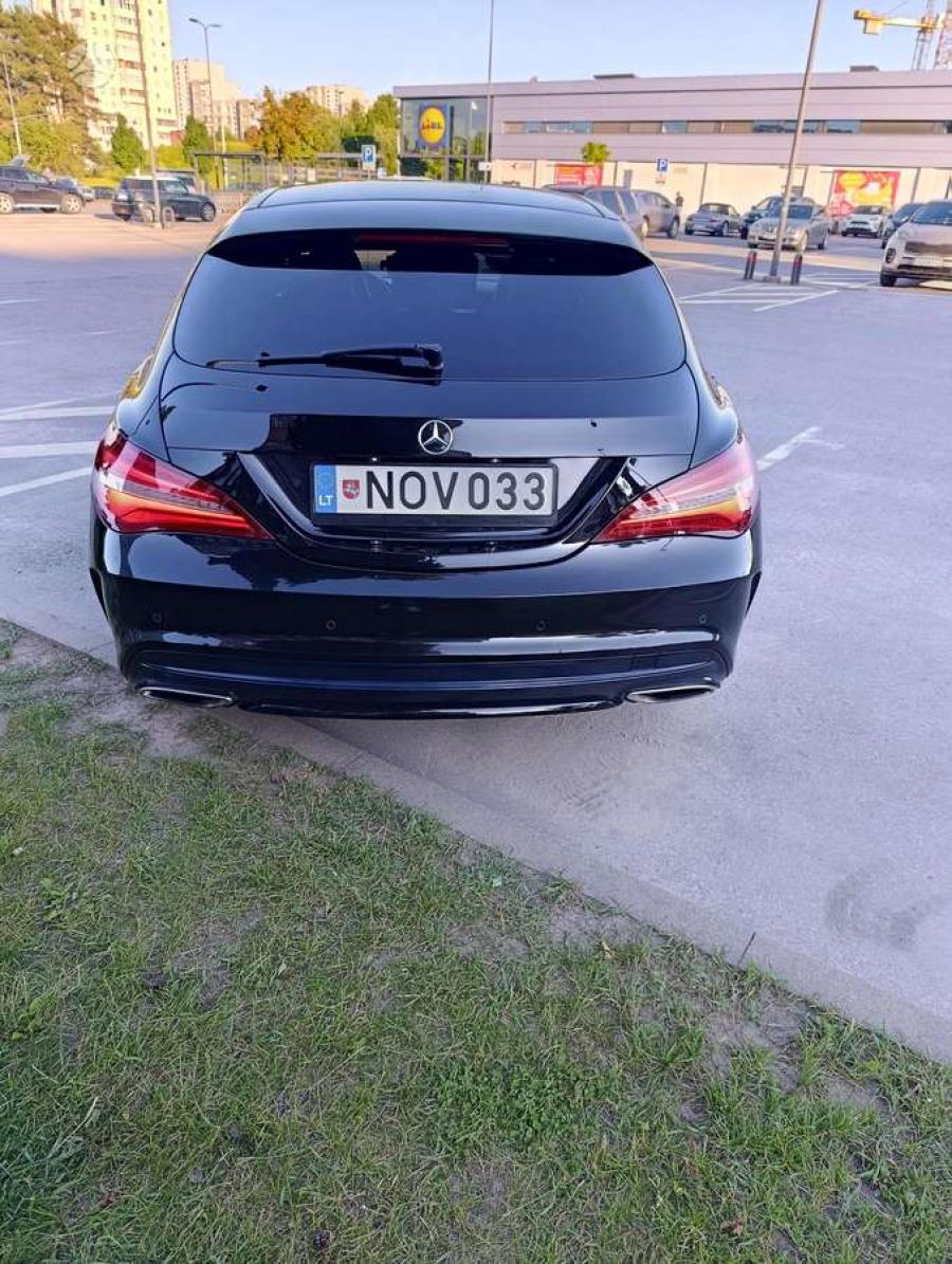 Black Mercedes-Benz CLA 200 2019 in Vilnius, with an engine capacity of 2.14 L and mileage of 268 thousand km for 13599 €, photo 7 on AUTOMOTO.COM.LV