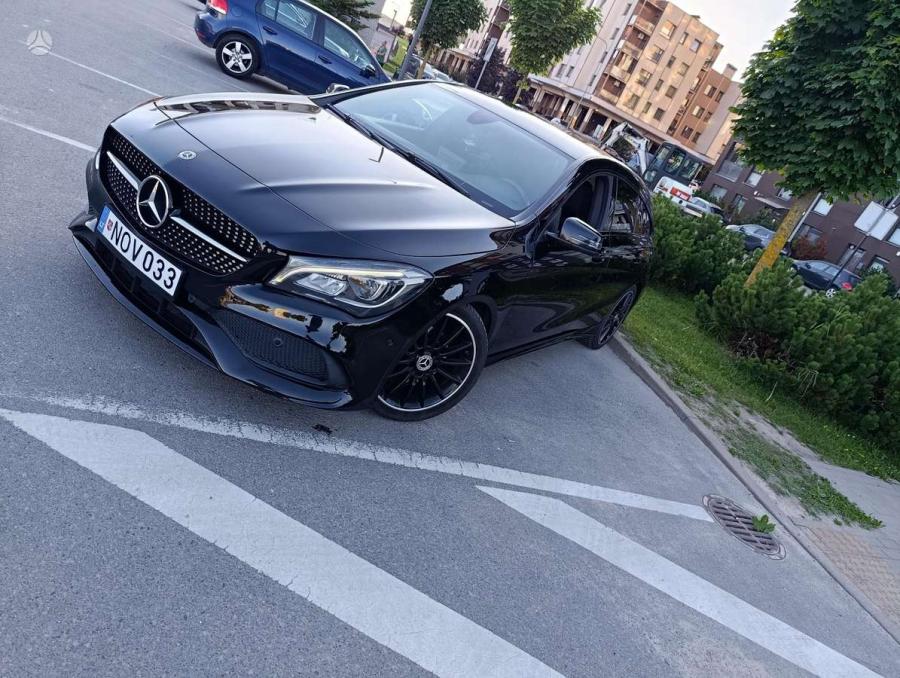 Black Mercedes-Benz CLA 200 2019 in Vilnius, with an engine capacity of 2.14 L and mileage of 268 thousand km for 13599 €, photo 11 on AUTOMOTO.COM.LV