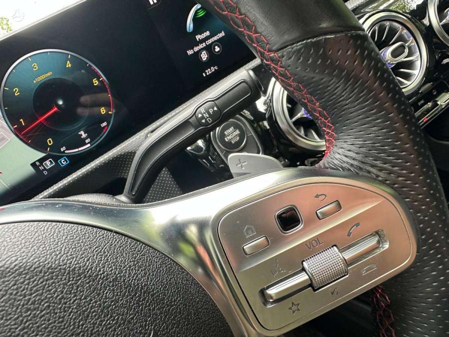 Black Mercedes-Benz CLA 200 2020 in Vilnius, with an engine capacity of 1.95 L and mileage of 228 thousand km for 20700 €, photo 23 on AUTOMOTO.COM.LV