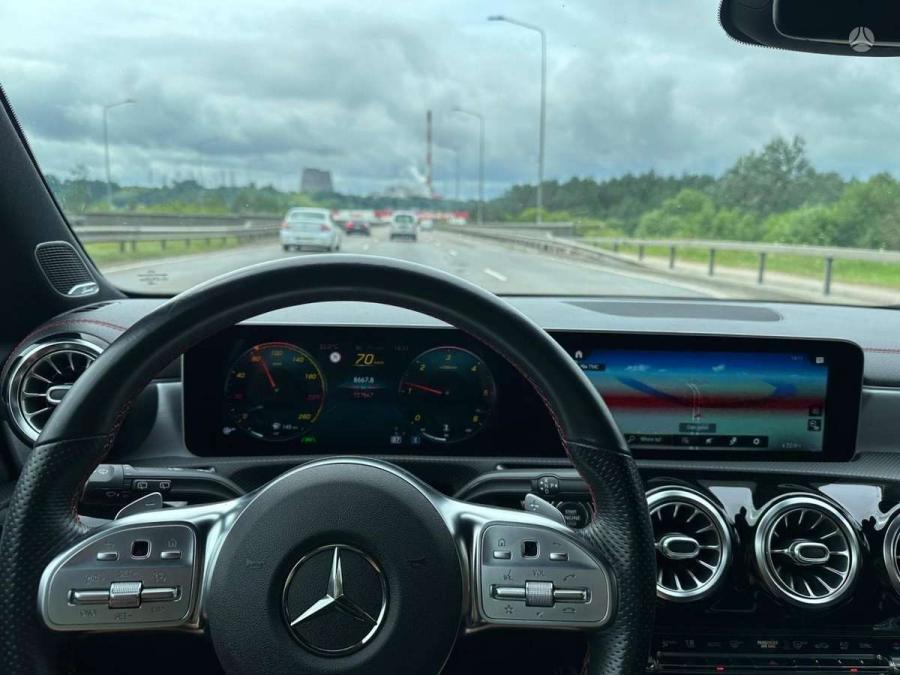 Black Mercedes-Benz CLA 200 2020 in Vilnius, with an engine capacity of 1.95 L and mileage of 228 thousand km for 19500 €, photo 47 on AUTOMOTO.COM.LV