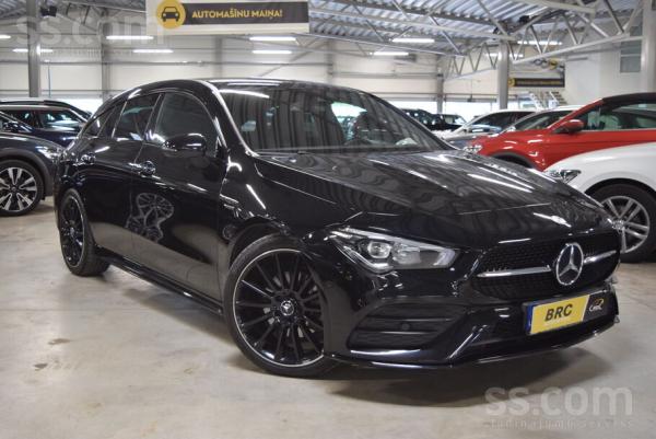 Black Mercedes-Benz CLA 200 2021 in Riga, with an engine capacity of 2.00 L and mileage of 51 thousand km for 29500 €, photo 1 on AUTOMOTO.COM.LV