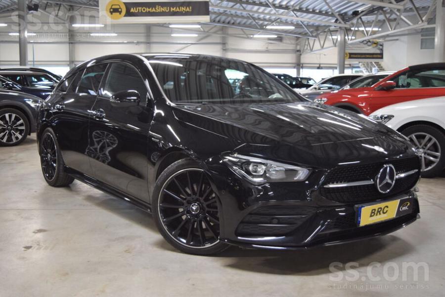 Black Mercedes-Benz CLA 200 2021 in Riga, with an engine capacity of 2.00 L and mileage of 51 thousand km for 29500 €, photo 1 on AUTOMOTO.COM.LV
