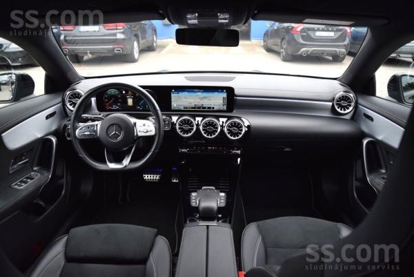 Black Mercedes-Benz CLA 200 2021 in Riga, with an engine capacity of 2.00 L and mileage of 51 thousand km for 29500 €, photo 4 on AUTOMOTO.COM.LV