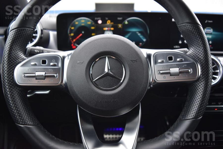 Black Mercedes-Benz CLA 200 2021 in Riga, with an engine capacity of 2.00 L and mileage of 51 thousand km for 29500 €, photo 12 on AUTOMOTO.COM.LV
