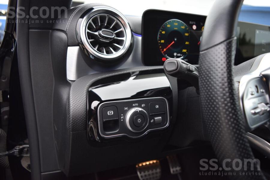 Black Mercedes-Benz CLA 200 2021 in Riga, with an engine capacity of 2.00 L and mileage of 51 thousand km for 29500 €, photo 13 on AUTOMOTO.COM.LV