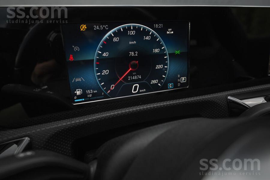 Black Mercedes-Benz CLA 200 2021 in Dobele, with an engine capacity of 2.00 L and mileage of 231 thousand km for 23900 €, photo 18 on AUTOMOTO.COM.LV