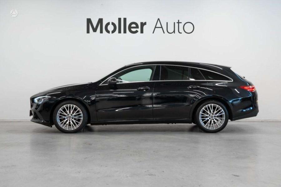 Black Mercedes-Benz CLA 200 2023 in Vilnius, with an engine capacity of 2.00 L and mileage of 162 thousand km for 21800 €, photo 3 on AUTOMOTO.COM.LV