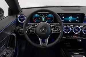 Black Mercedes-Benz CLA 200 2023 in Vilnius, with an engine capacity of 2.00 L and mileage of 162 thousand km for 21800 €, photo 10 on AUTOMOTO.COM.LV