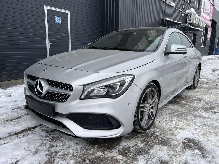 Grey Mercedes-Benz CLA 200 2017 in Alytus, with an engine capacity of 2.14 L and mileage of 197 thousand km for 10200 €, photo 1 on AUTOMOTO.COM.LV