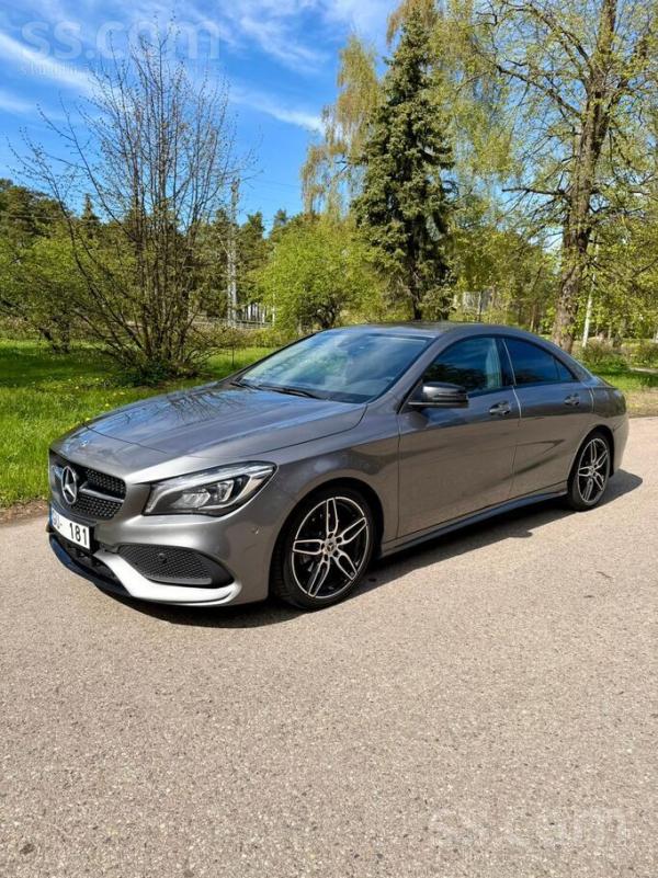 Grey Mercedes-Benz CLA 200 2018 in Jurmala, with an engine capacity of 1.80 L and mileage of 83 thousand km for 21000 €, photo 1 on AUTOMOTO.COM.LV
