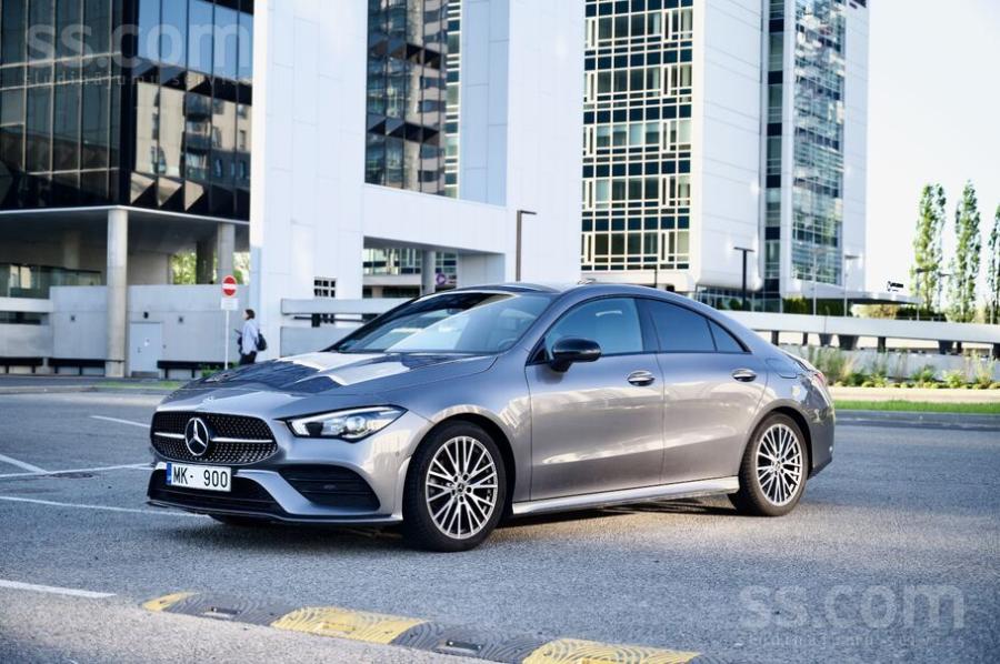 Grey Mercedes-Benz CLA 200 2023 in Riga, with an engine capacity of 1.40 L and mileage of 31 thousand km for 34500 €, photo 3 on AUTOMOTO.COM.LV