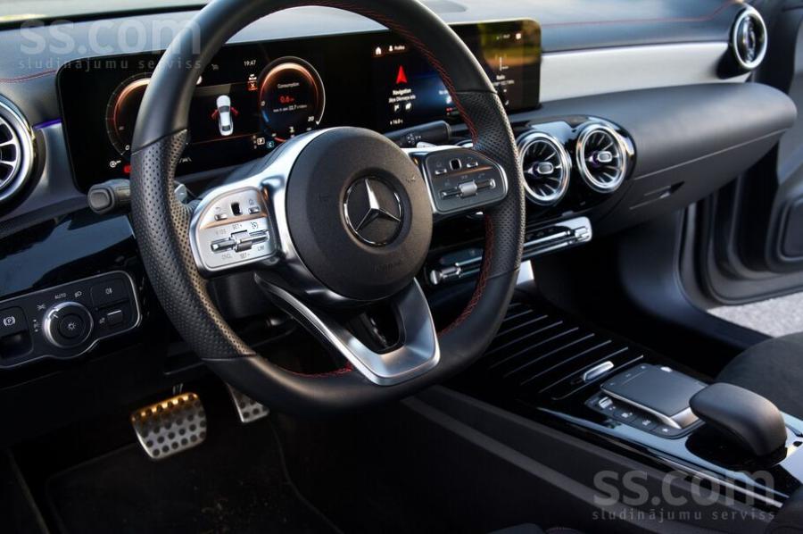 Grey Mercedes-Benz CLA 200 2023 in Riga, with an engine capacity of 1.40 L and mileage of 31 thousand km for 34500 €, photo 8 on AUTOMOTO.COM.LV