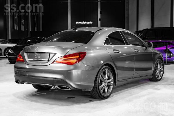 Grey Mercedes-Benz CLA 200 2018 in Riga, with an engine capacity of 1.60 L and mileage of 95 thousand km for 17900 €, photo 5 on AUTOMOTO.COM.LV