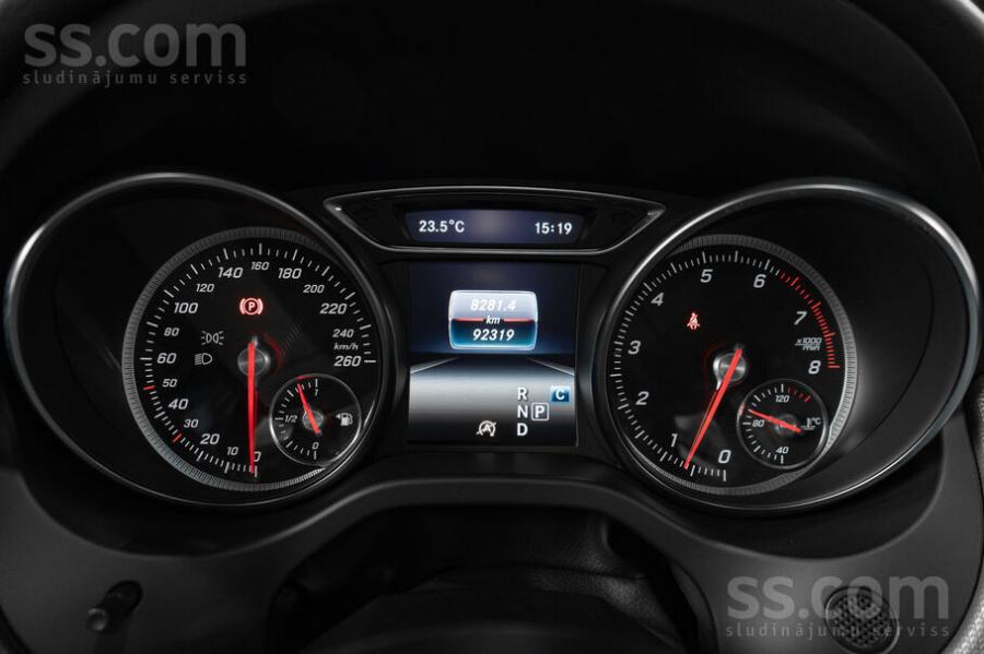 Grey Mercedes-Benz CLA 200 2018 in Riga, with an engine capacity of 1.60 L and mileage of 95 thousand km for 17900 €, photo 19 on AUTOMOTO.COM.LV