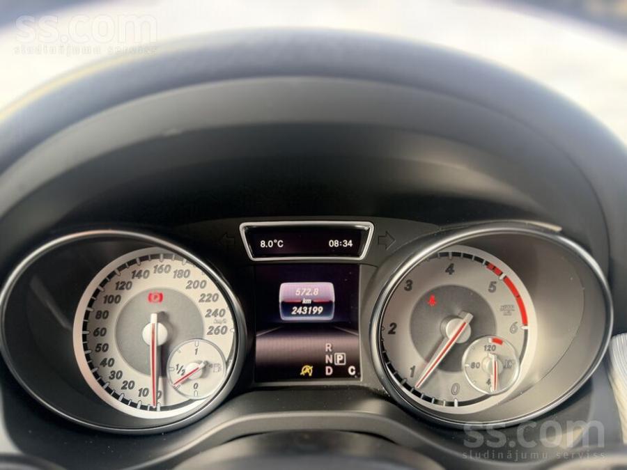Grey Mercedes-Benz CLA 200 2016 in Riga, with an engine capacity of 2.20 L and mileage of 243 thousand km for 11995 €, photo 22 on AUTOMOTO.COM.LV