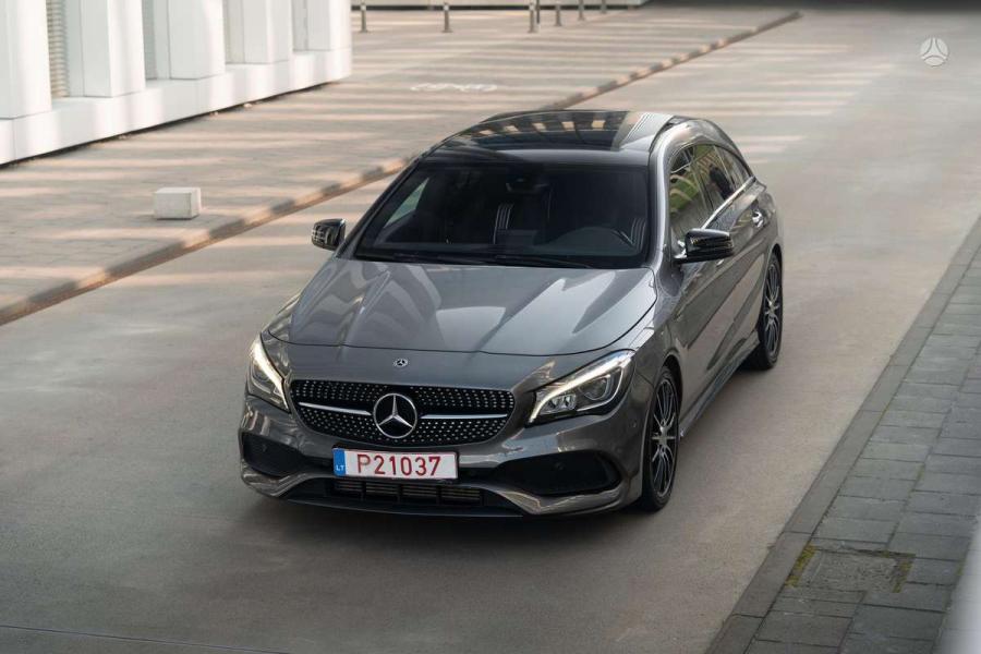 Grey Mercedes-Benz CLA 200 2018 in Vilnius, with an engine capacity of 2.14 L and mileage of 183 thousand km for 14200 €, photo 3 on AUTOMOTO.COM.LV