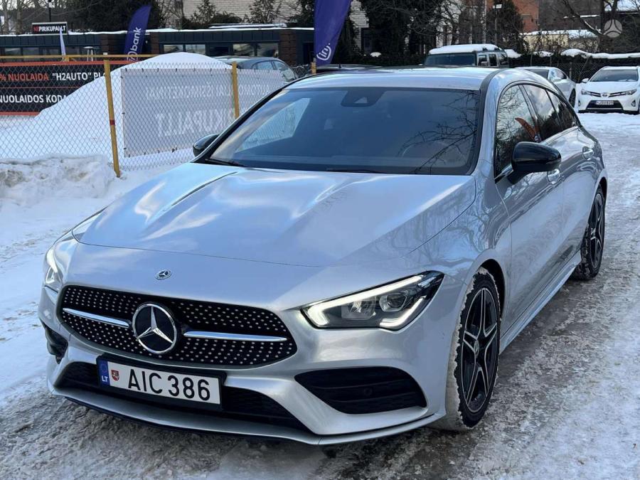 Pelēks Mercedes-Benz CLA 200 2022 Viļņa, ar dzinēja tilpumu 1.95 L un nobraukumu 222 tūkst. km par 20000 €, foto 1 vietnē AUTOMOTO.COM.LV