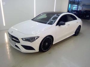 White Mercedes-Benz CLA 200 2021 in Vilnius, with an engine capacity of 1.33 L and mileage of 185 thousand km for 22870 €, photo  on AUTOMOTO.COM.LV