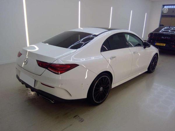 White Mercedes-Benz CLA 200 2021 in Vilnius, with an engine capacity of 1.33 L and mileage of 185 thousand km for 22870 €, photo 2 on AUTOMOTO.COM.LV