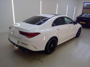 White Mercedes-Benz CLA 200 2021 in Vilnius, with an engine capacity of 1.33 L and mileage of 185 thousand km for 22870 €, photo 3 on AUTOMOTO.COM.LV
