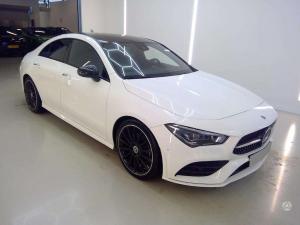 White Mercedes-Benz CLA 200 2021 in Vilnius, with an engine capacity of 1.33 L and mileage of 185 thousand km for 22870 €, photo 5 on AUTOMOTO.COM.LV