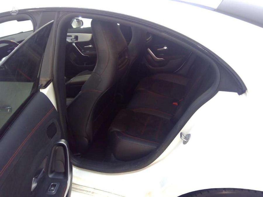 White Mercedes-Benz CLA 200 2021 in Vilnius, with an engine capacity of 1.33 L and mileage of 185 thousand km for 22870 €, photo 17 on AUTOMOTO.COM.LV