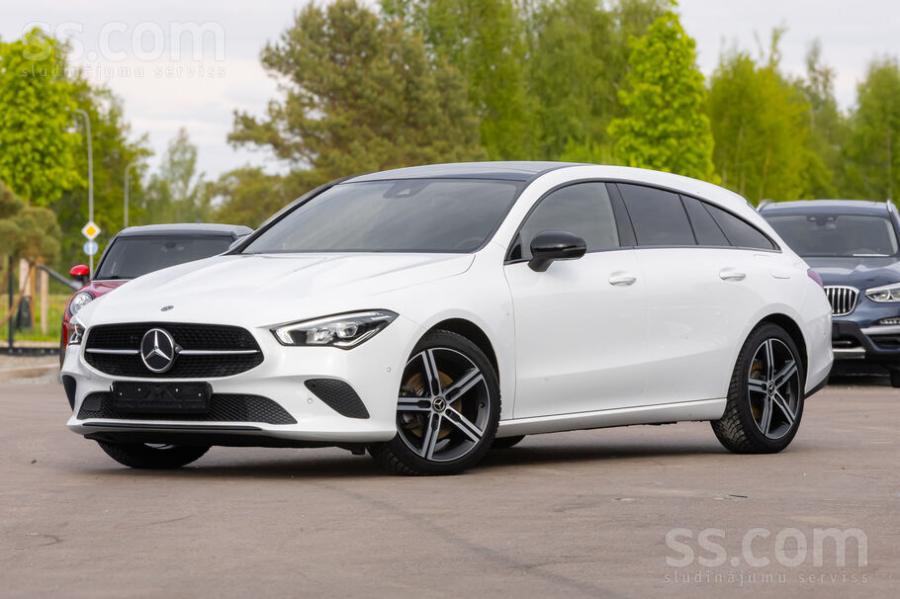 White Mercedes-Benz CLA 200 2020 in Jelgava, with an engine capacity of 2.00 L and mileage of 179 thousand km for 19800 €, photo 4 on AUTOMOTO.COM.LV