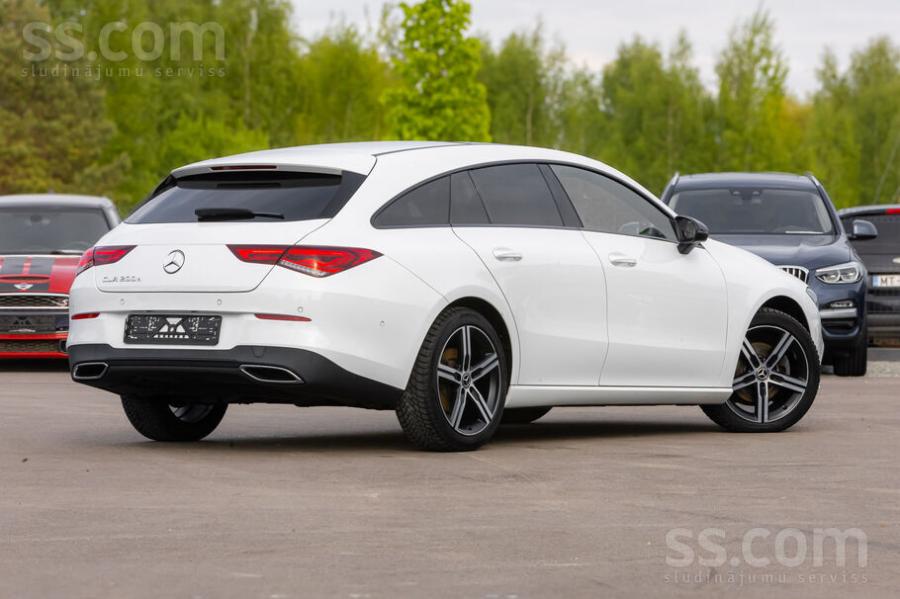 White Mercedes-Benz CLA 200 2020 in Jelgava, with an engine capacity of 2.00 L and mileage of 179 thousand km for 19800 €, photo 5 on AUTOMOTO.COM.LV