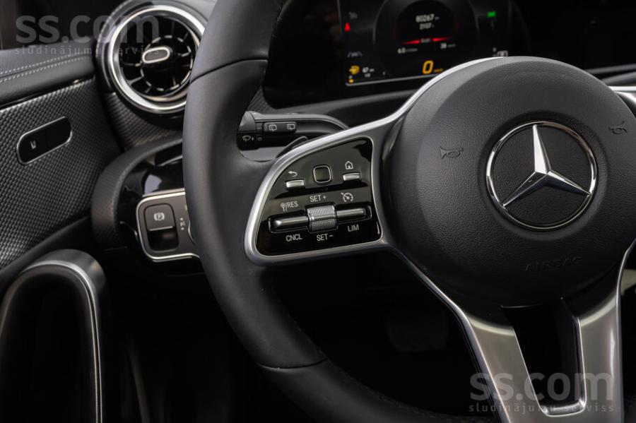 White Mercedes-Benz CLA 200 2020 in Jelgava, with an engine capacity of 2.00 L and mileage of 179 thousand km for 19800 €, photo 27 on AUTOMOTO.COM.LV