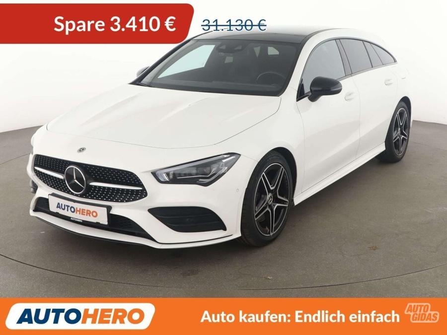 White Mercedes-Benz CLA 200 2021 in Kaunas, with an engine capacity of 2.00 L and mileage of 70 thousand km for 30352 €, photo 1 on AUTOMOTO.COM.LV