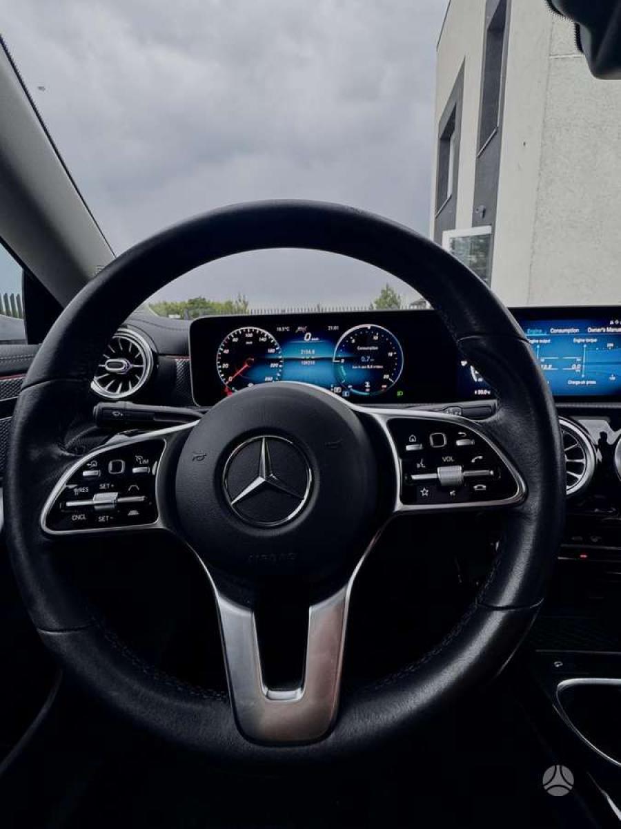 Black Mercedes-Benz CLA 220 2019 in Klaipeda, with an engine capacity of 1.99 L and mileage of 109 thousand km for 28000 €, photo 7 on AUTOMOTO.COM.LV
